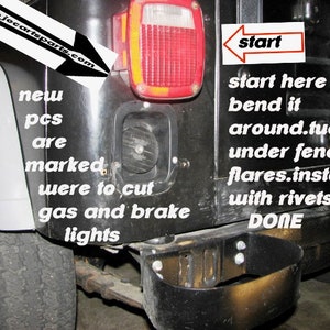 Fits Jeep CJ7 3 Pc Alum Diamond Plate Rear Quarter Panel Corner Guards ...