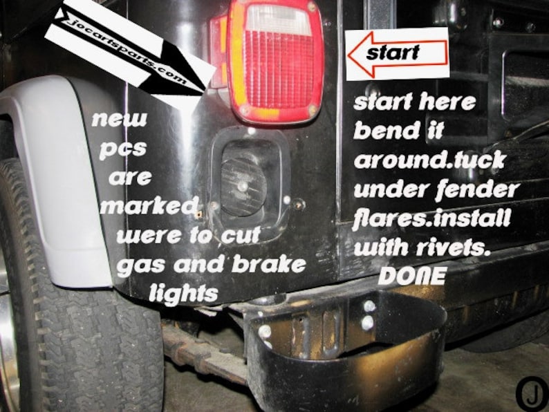 Fits Jeep CJ7 3 Pc Alum Diamond Plate Rear Quarter Panel Corner Guards ...