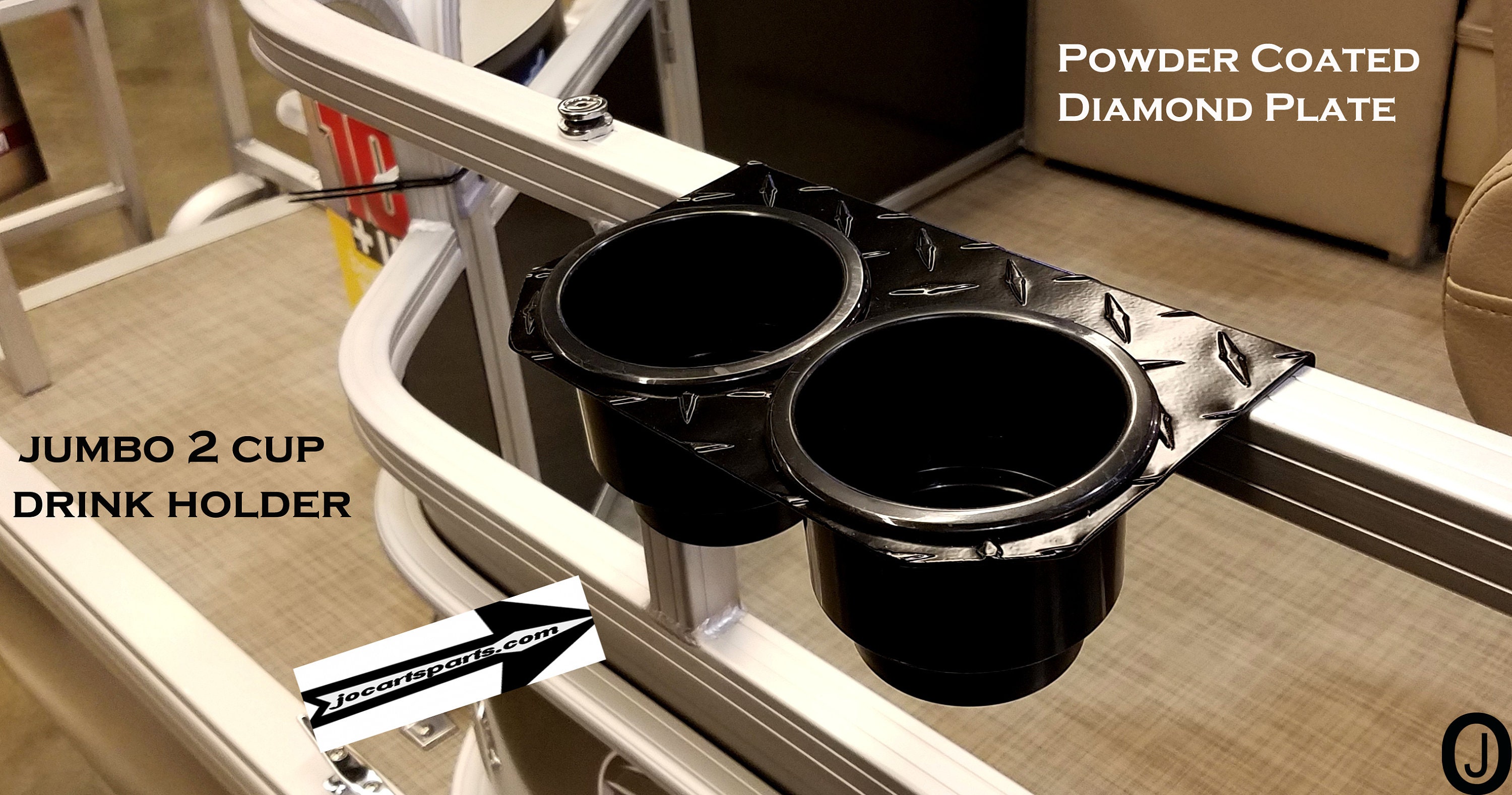 Pontoon Boat 2 JUMBO Cup Drink Holder Black Aluminum Diamond | Etsy