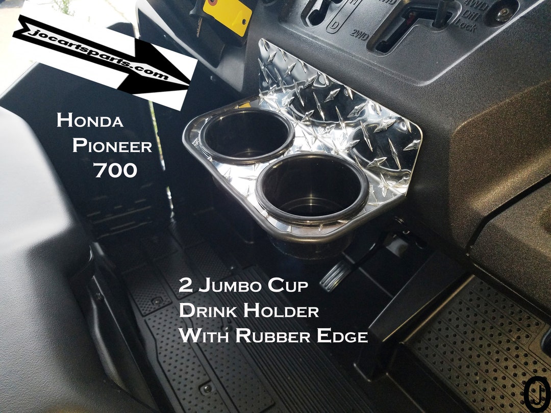 Fits Honda Pioneer 700 Dash Cup Holder Aluminum Diamond Plate With ...