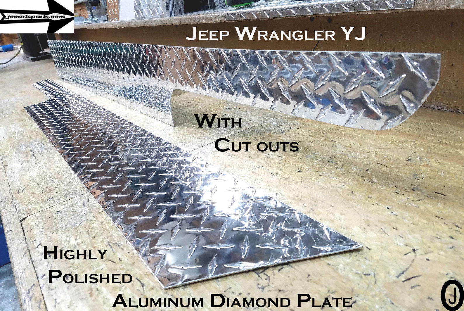 Fits JEEP Wrangler YJ Polished Aluminum Diamond Plate Side - Etsy