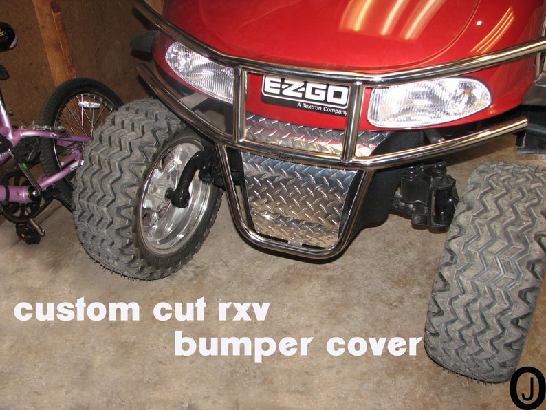 Fits Ezgo RXV Golf Cart Highly Polished Aluminum Diamond Plate Front ...