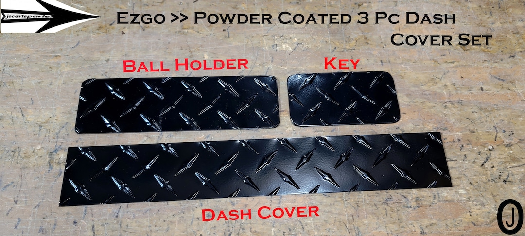 Ezgo Txt Golf Cart 3 Pc Powder Coated Aluminum Diamond Plate Dash Cover ...