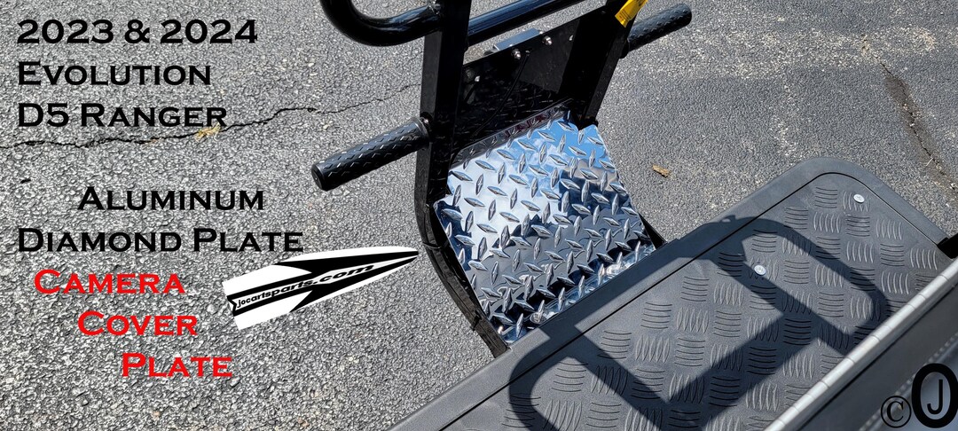 Evolution D5 Ranger Golf Cart Back-up Camera Cover in Aluminum Diamond ...