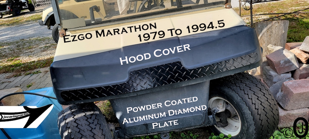 Fits Ezgo Marathon Golf Cart Powder Coated Aluminum Diamond Plate Front ...