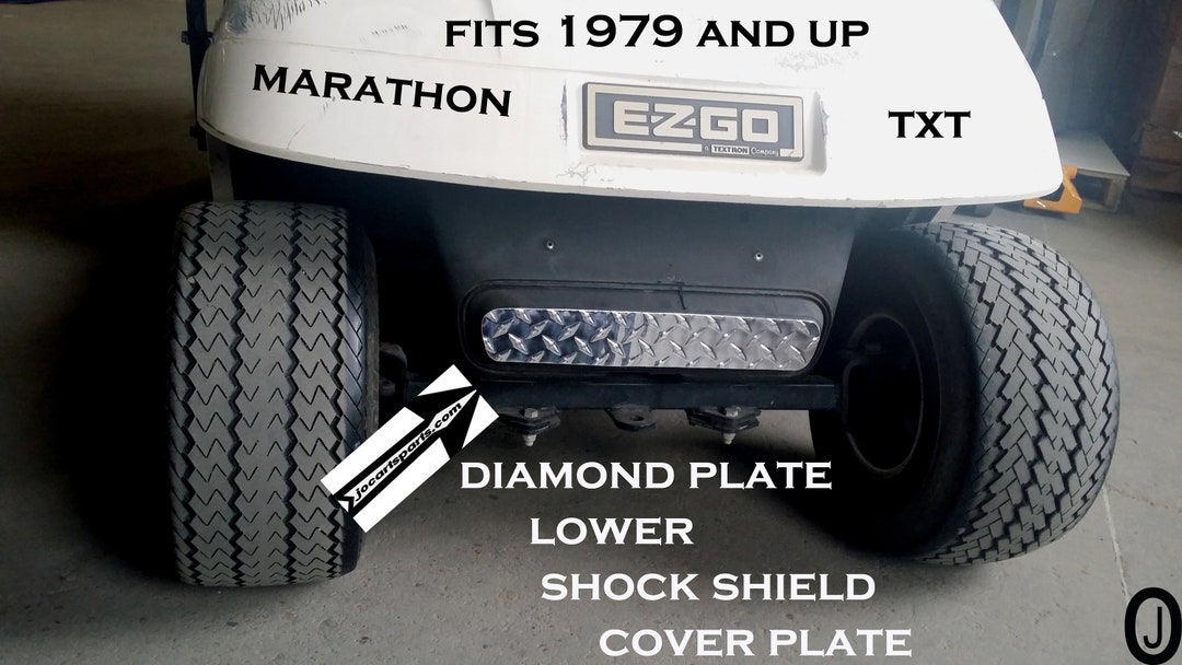 Fits Ezgo Txt or Marathon Golf Cart Aluminum Diamond Plate Lower Shock ...