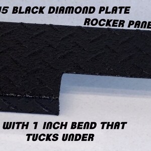 Fits Jeep CJ5 Black Aluminum Diamond Plate Rocker Panels With Bend SET ...