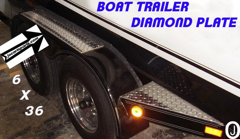 Boat Trailer Highly Polished Aluminum Diamond Plate Fender Covers 6x36 ...