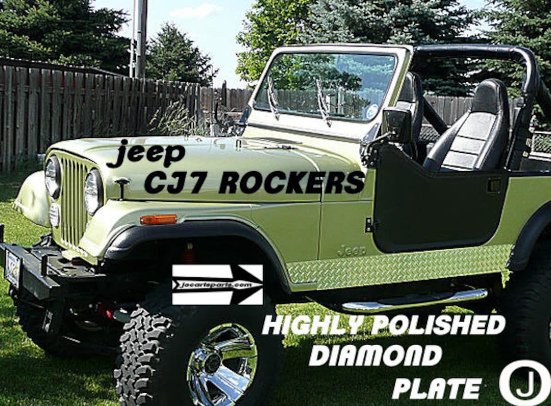 Fits Jeep CJ7 Highly Polished Aluminum Diamond Plate Side Rocker Panel ...