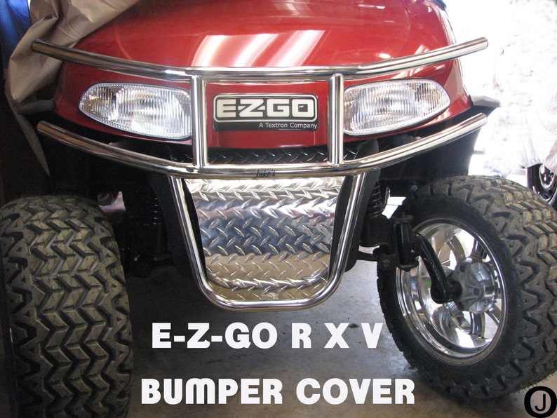 Fits Ezgo RXV Golf Cart Highly Polished Aluminum Diamond Plate Front ...