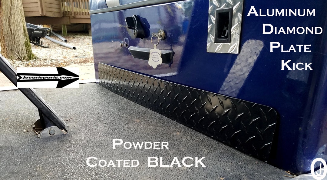 Fits Club Car DS Golf Cart Black Powder Coated Aluminum Diamond Plate ...