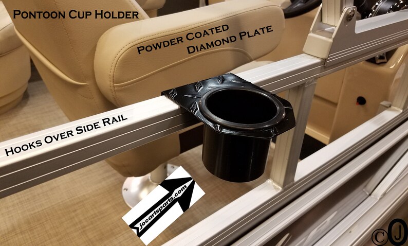 Pontoon Boat Powder Coated Diamond Plate Pontoon Cup Holder - Etsy