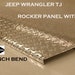 Fits JEEP Wrangler TJ Aluminum Diamond Plate Rocker Panel Set 1 Inch ...