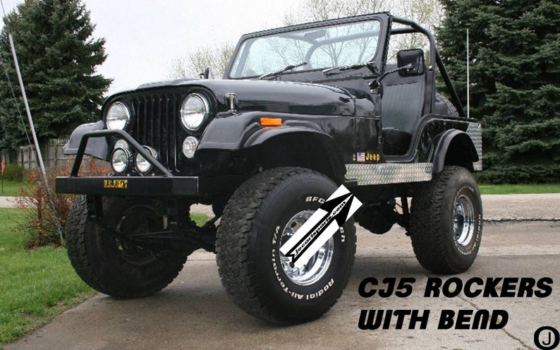 Fits Jeep CJ5 Polished Aluminum Diamond Plate Rockers With Bend. 5 1/4 ...