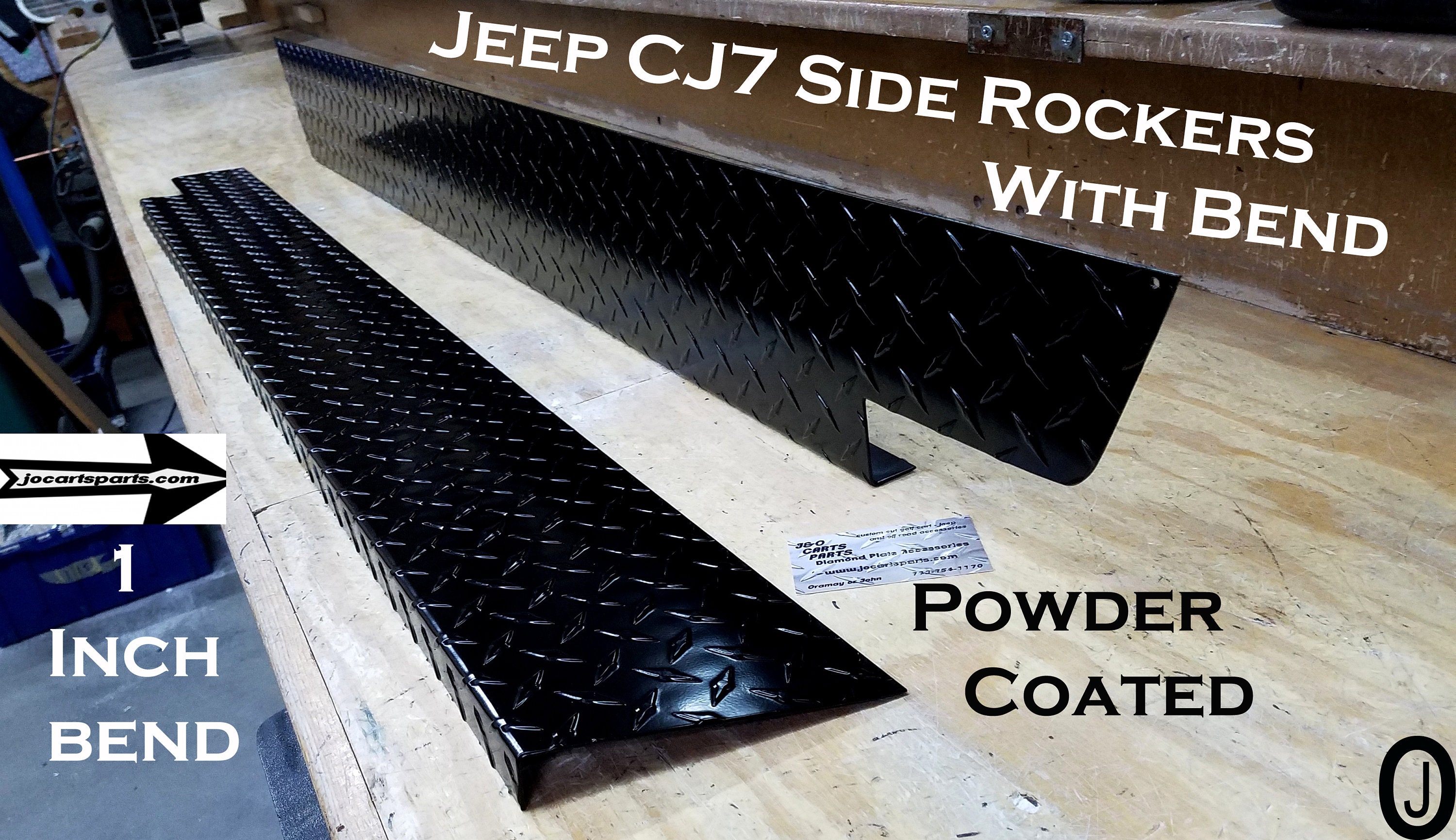 Fits Jeep CJ7 Powder Coated Diamond Plate Rocker Panels With 1 Inch ...