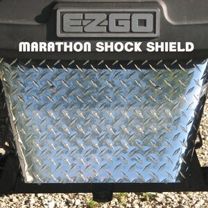 Fits Ezgo MARATHON & TXT Golf Cart Aluminum Diamond Plate Shock Cover ...