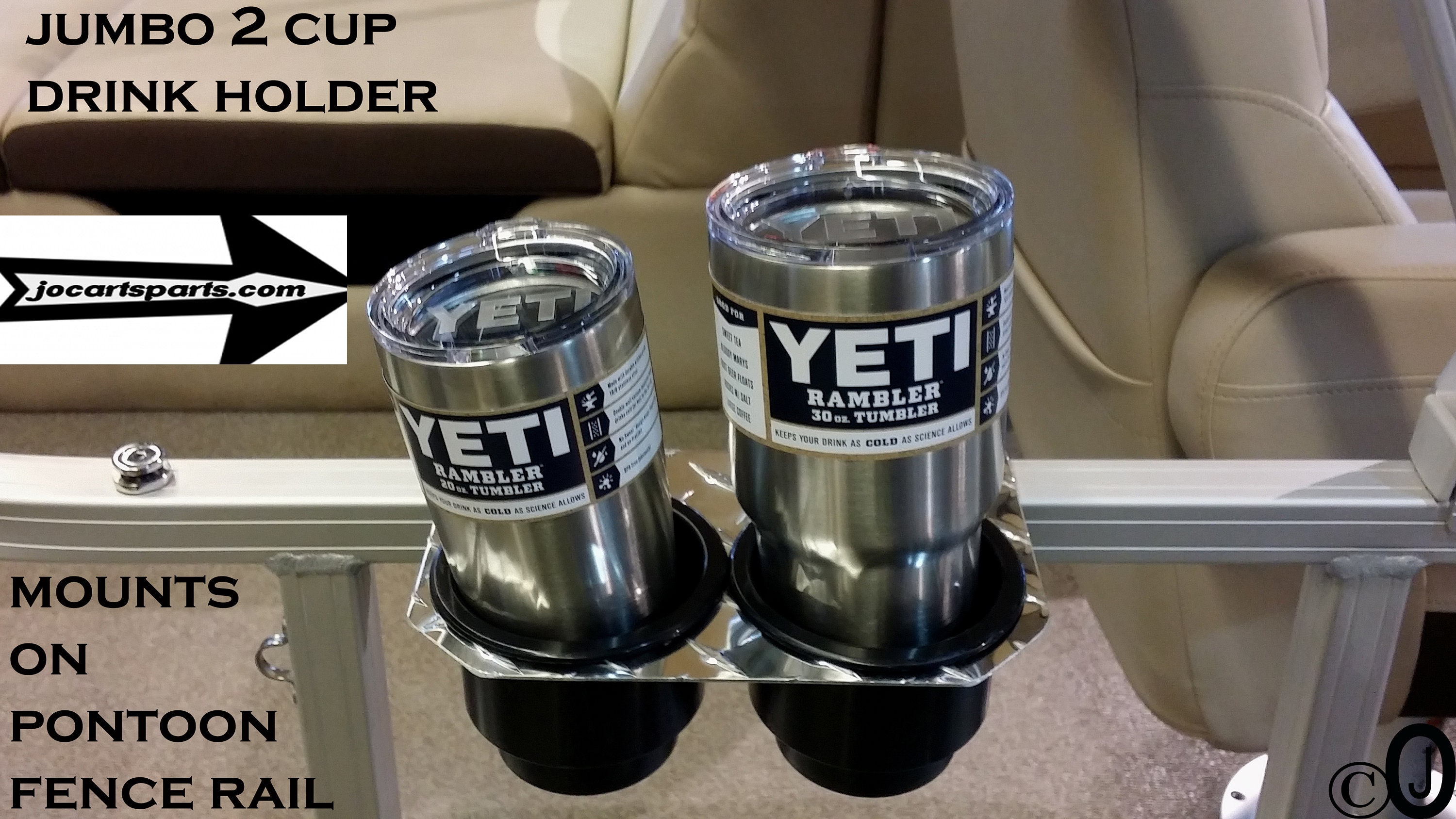 Pontoon Boat 2 JUMBO Cup Drink Holder Aluminum Diamond Plate | Etsy