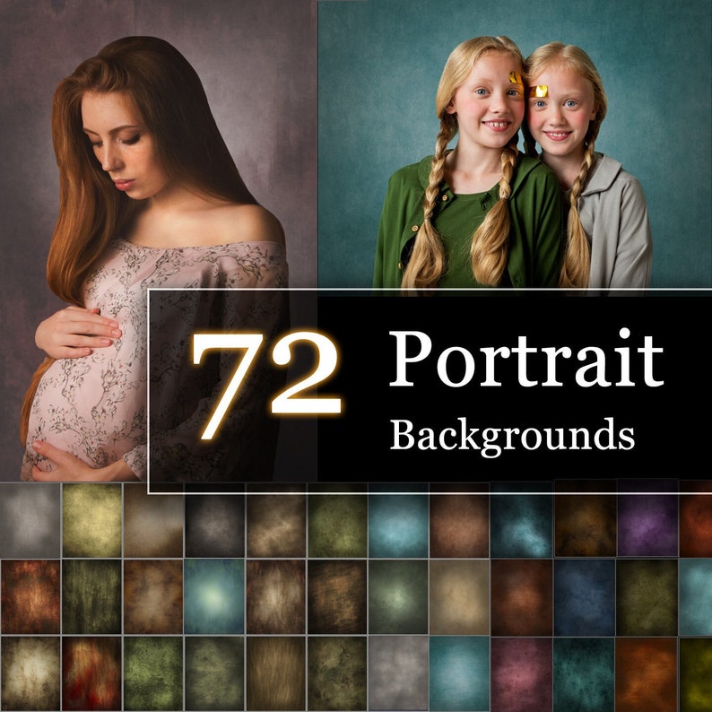 72 Portrait Digital Backgrounds, Portrait Textures, Fine Art Backdrops ...