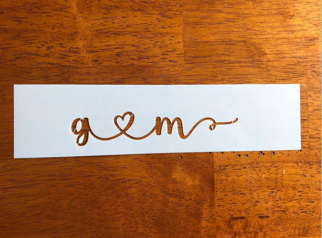 STENCIL Custom Initials or Word (lower Case) Paint/wall/reusable Craft ...