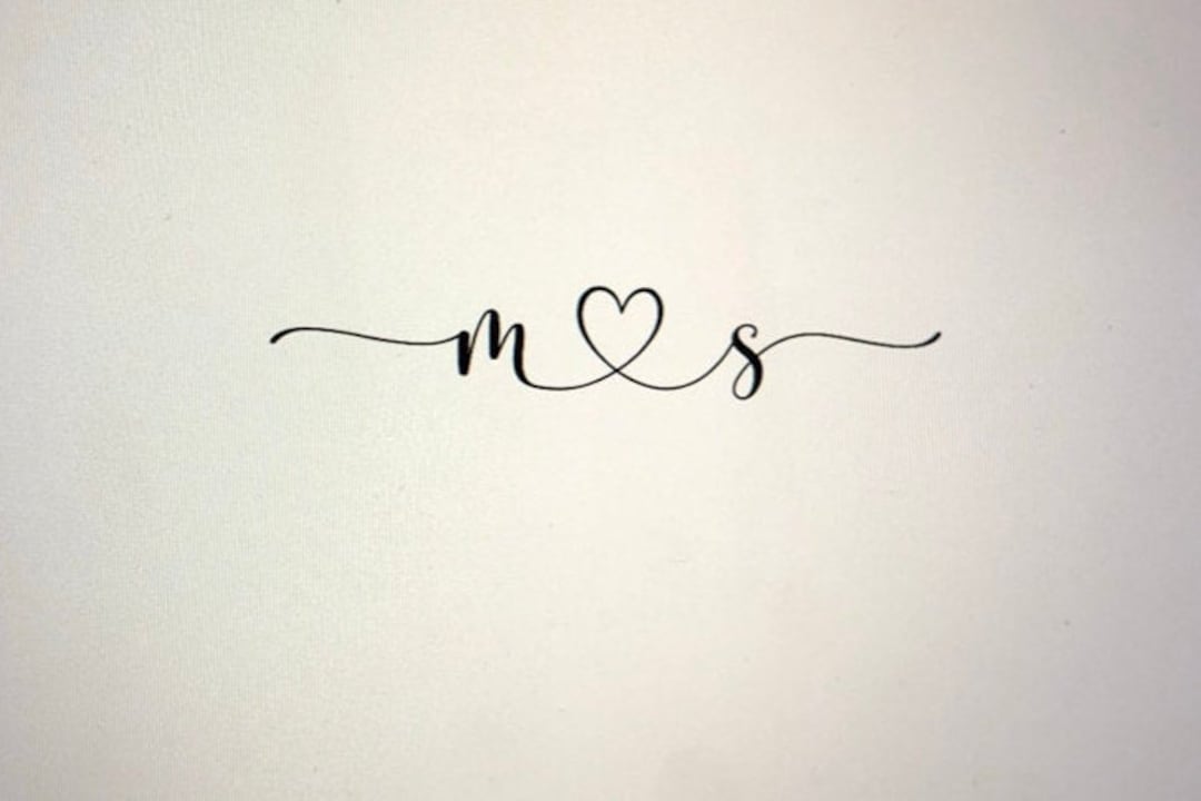 Personalized Lower Case Initials, Heart SVG: Wedding, Shower ...