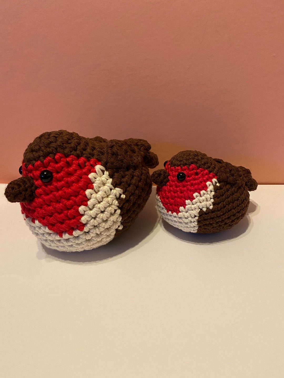 Handmade Crochet English Robin Stuffed Toy 2 Sizes - Etsy