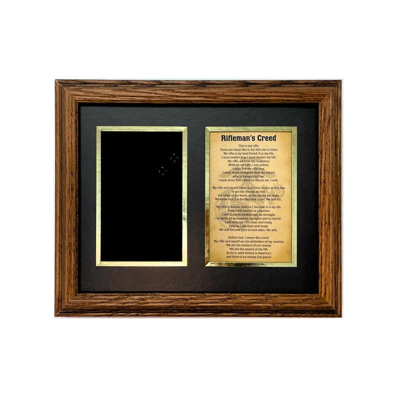 Rifleman's Creed US Military Photo Frame 8 X 10 Solid Red Oak Real ...
