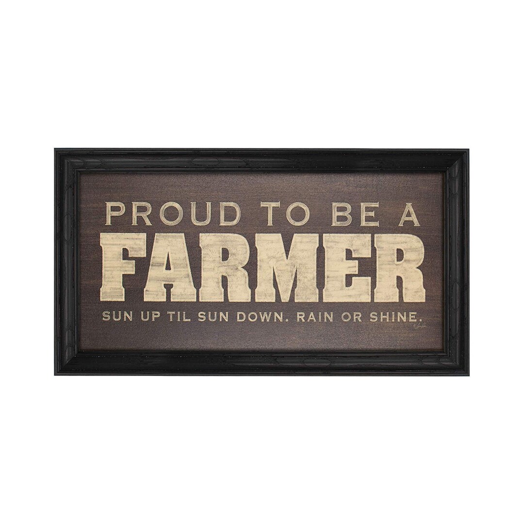 Proud Farmer Hardwood Framed Print – Farmhouse Decor (11x20) - Etsy