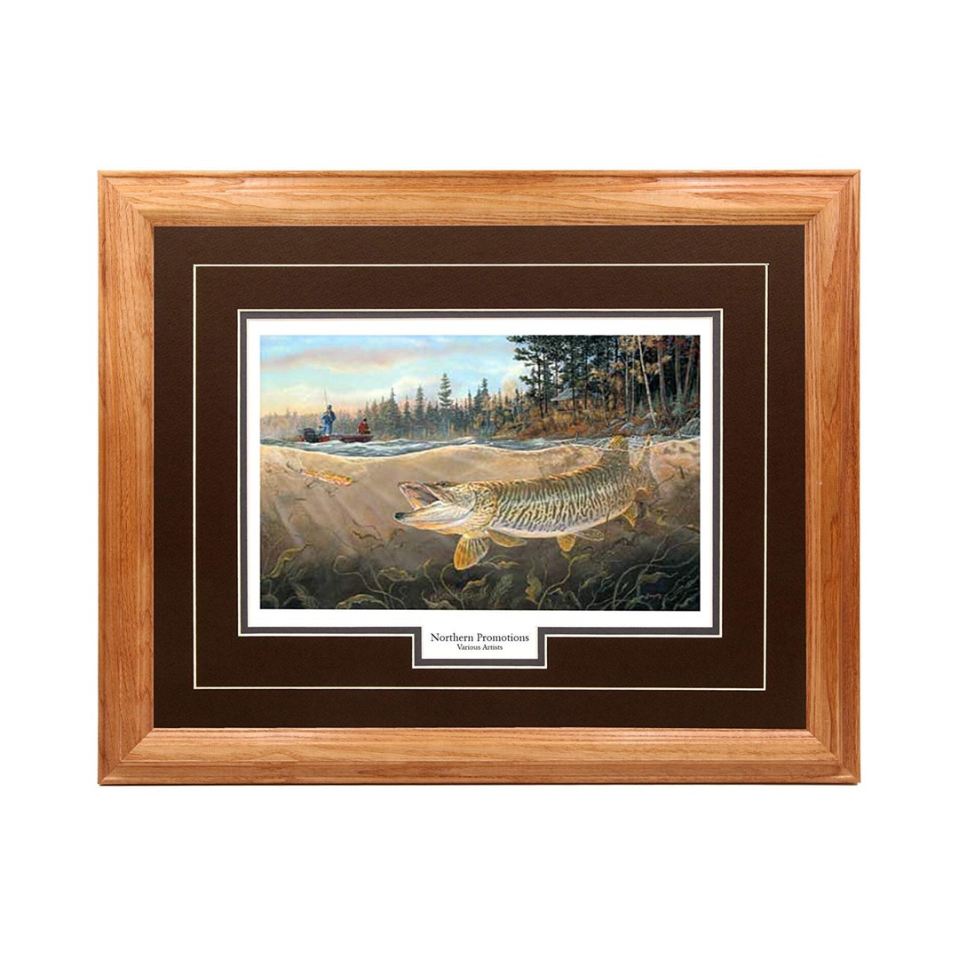 Muskie Bay Framed Art – Terry Doughty Wildlife Print, Hardwood Frame - Etsy