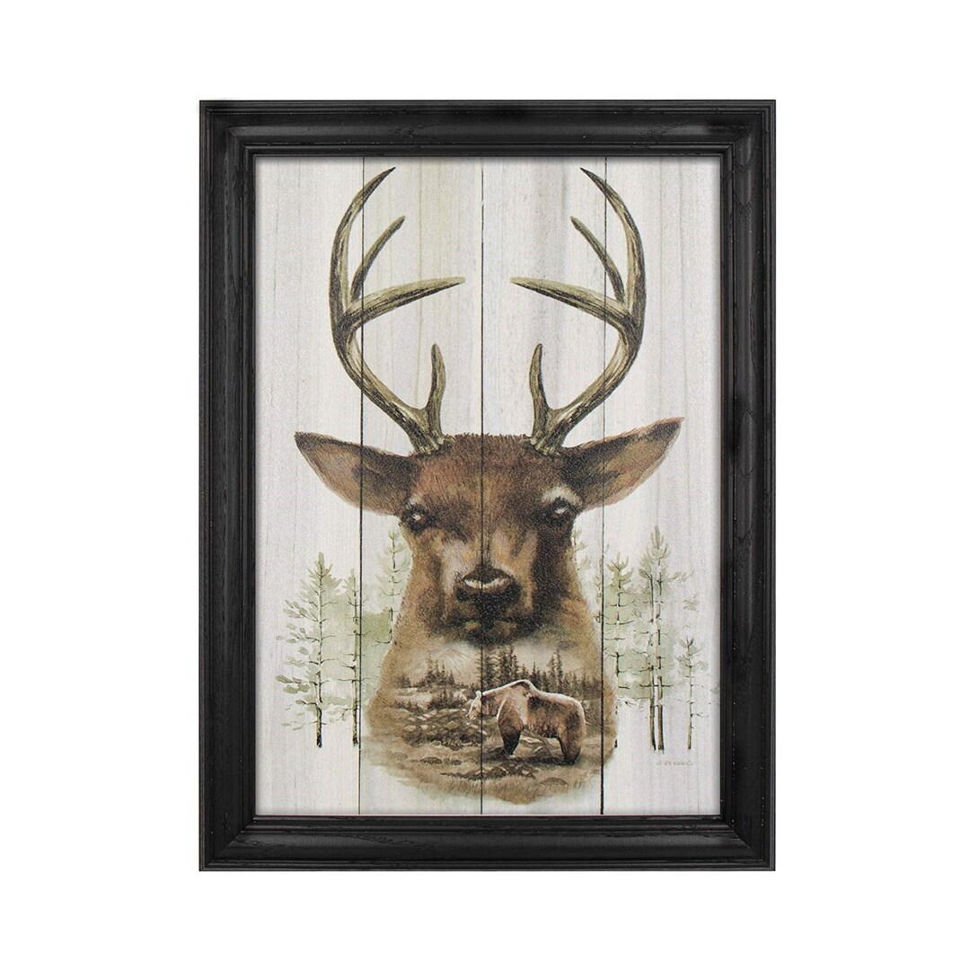 Deer Wilderness by Ed Wargo - Real Solid Hardwood Frame in Multiple ...