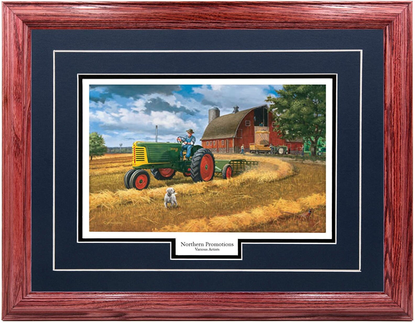 John Deere Tractor Wall Art Hunting Decoration Hardwood Frame 17x21 ...