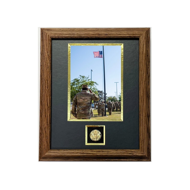 Army Custom US Military Photo Frame 8 X 10 Solid Red Oak Real Hardwood ...