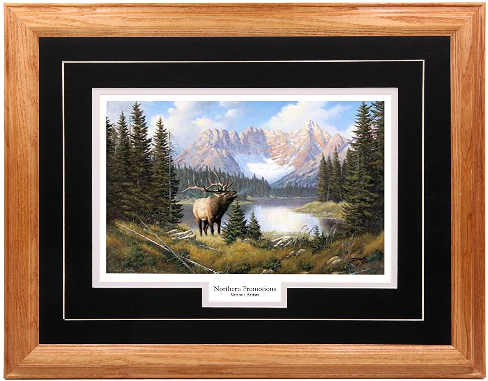 Elk Wall Art Hunting Decoration Hardwood Frame 17x21 Wildlife - Etsy
