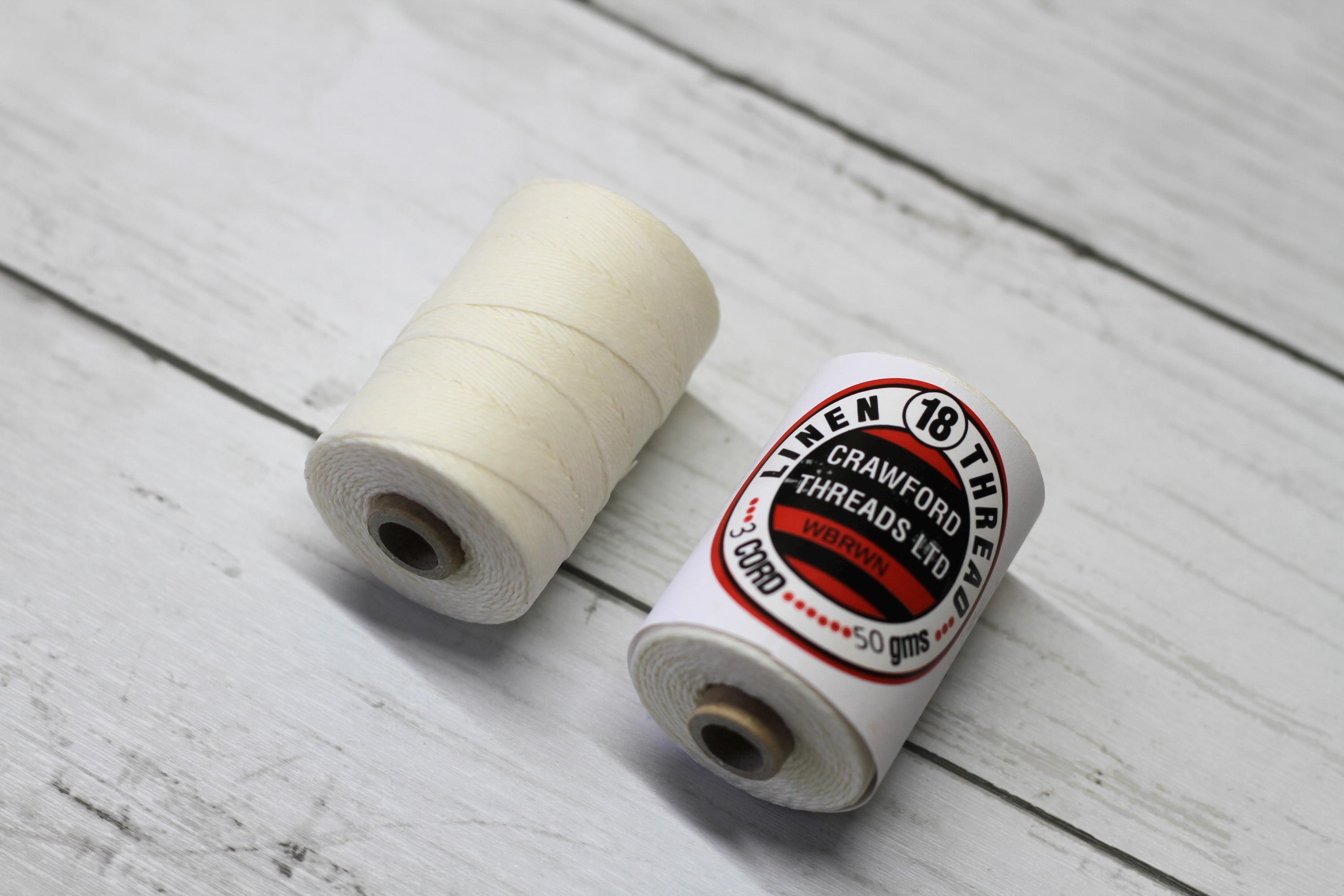 Natural 18/3, Irish Waxed Linen Thread 3 Ply, 10m, Spool - Etsy