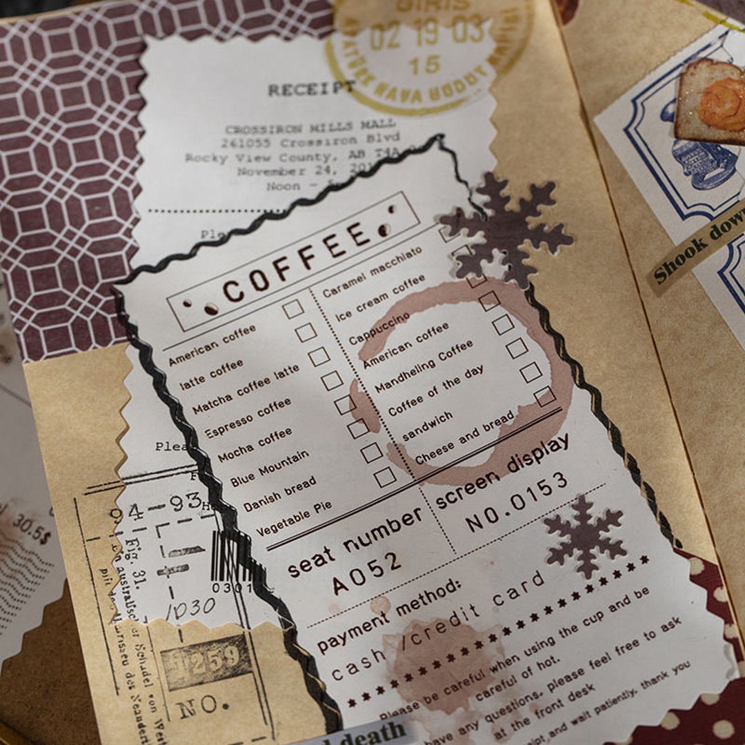 Vintage Tickets, Classic Receipts, Classic Retro Scrapbook Paper - Etsy