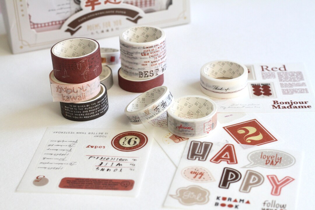 Poem and Quote Sticker, Washi Tape and Notepad Set | Journal Supply ...