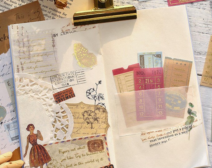 50 Sheets Color Themed Sticker Booklet | Scenery Stickers ...
