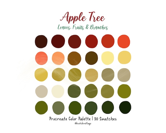 Apple Tree Procreate Color Palette Digital Procreate - Etsy