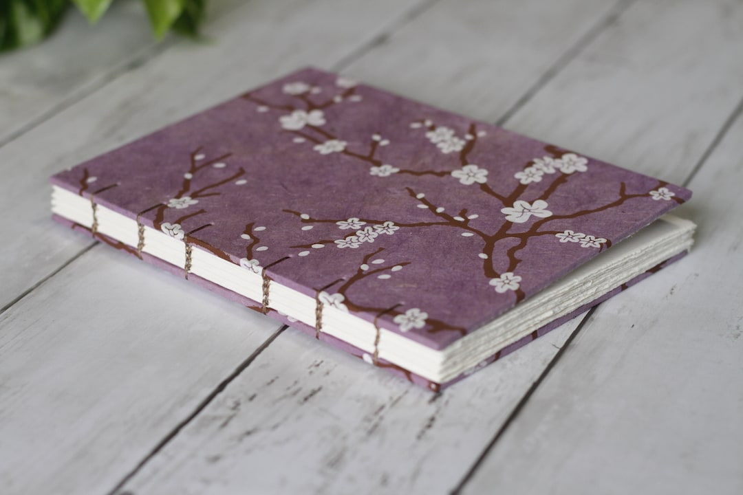 Handmade Watercolor Sketchbook Arches, Purple Plum Blossom - Etsy