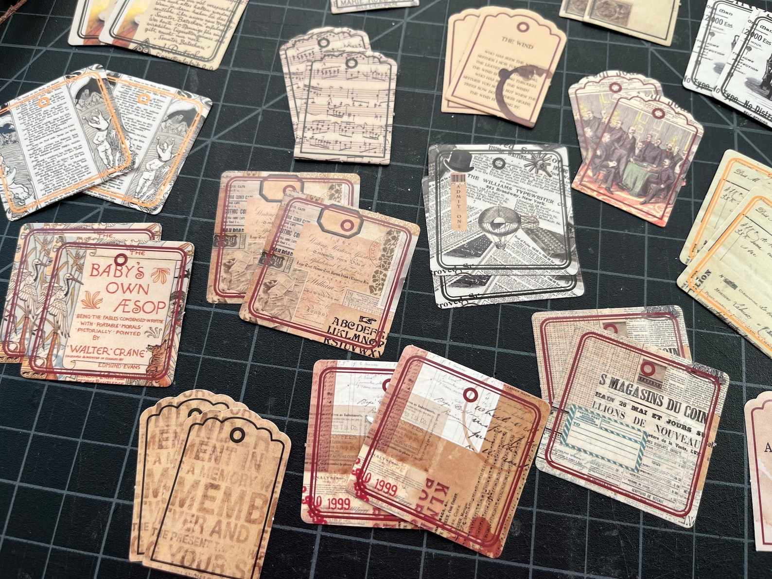 Vintage Scripts, Newspaper Stickers | Scrapbooking and Journaling ...
