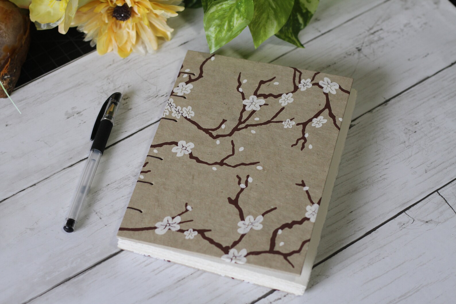 Handmade Watercolor Sketchbook Arches, Brown Plum Blossom, Portrait - Etsy
