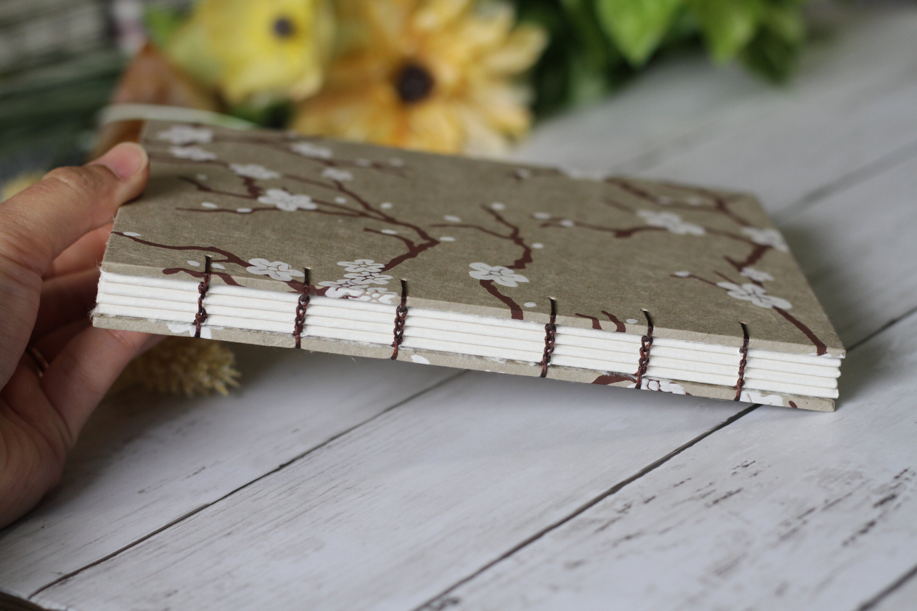 Handmade Watercolor Sketchbook Arches, Brown Plum Blossom, Portrait - Etsy