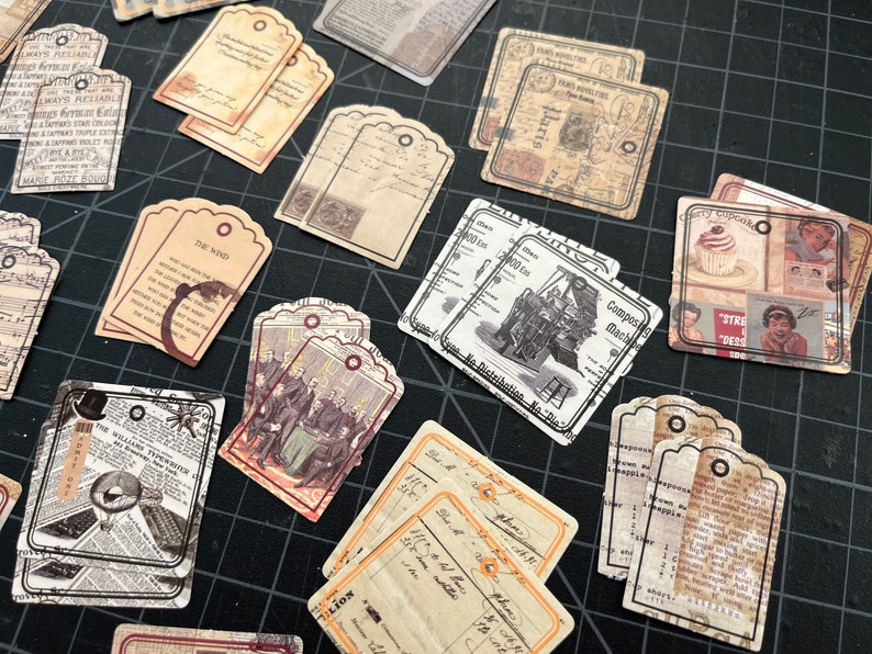 Vintage Scripts, Newspaper Stickers | Scrapbooking and Journaling ...