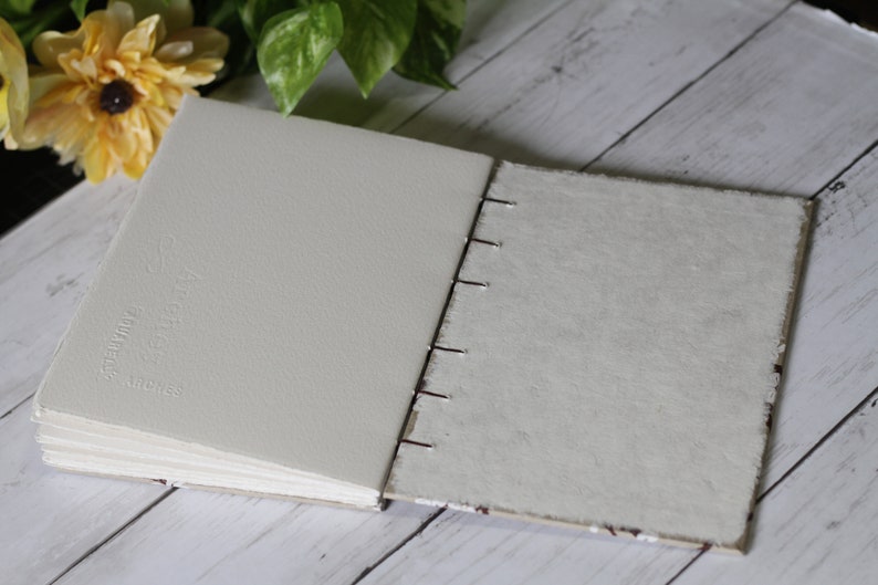 Handmade Watercolor Sketchbook Arches, Brown Plum Blossom, Portrait - Etsy