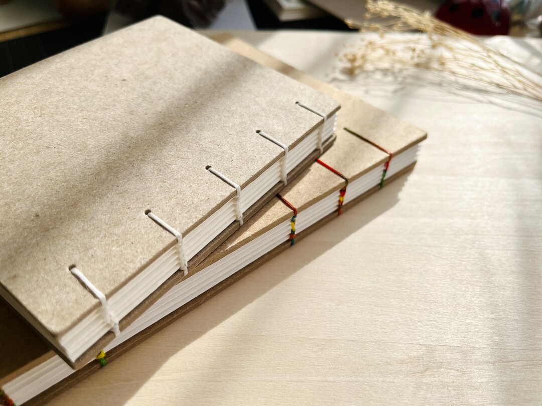 Handmade Custom Medium Watercolor Sketchbook Custom Size and Cover Art Journal Coptic Stitch ...