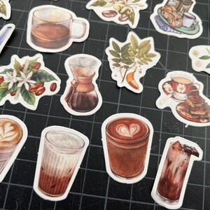 Coffee Cafe Stickers | Scrapbooking and Journaling Supplies - Etsy