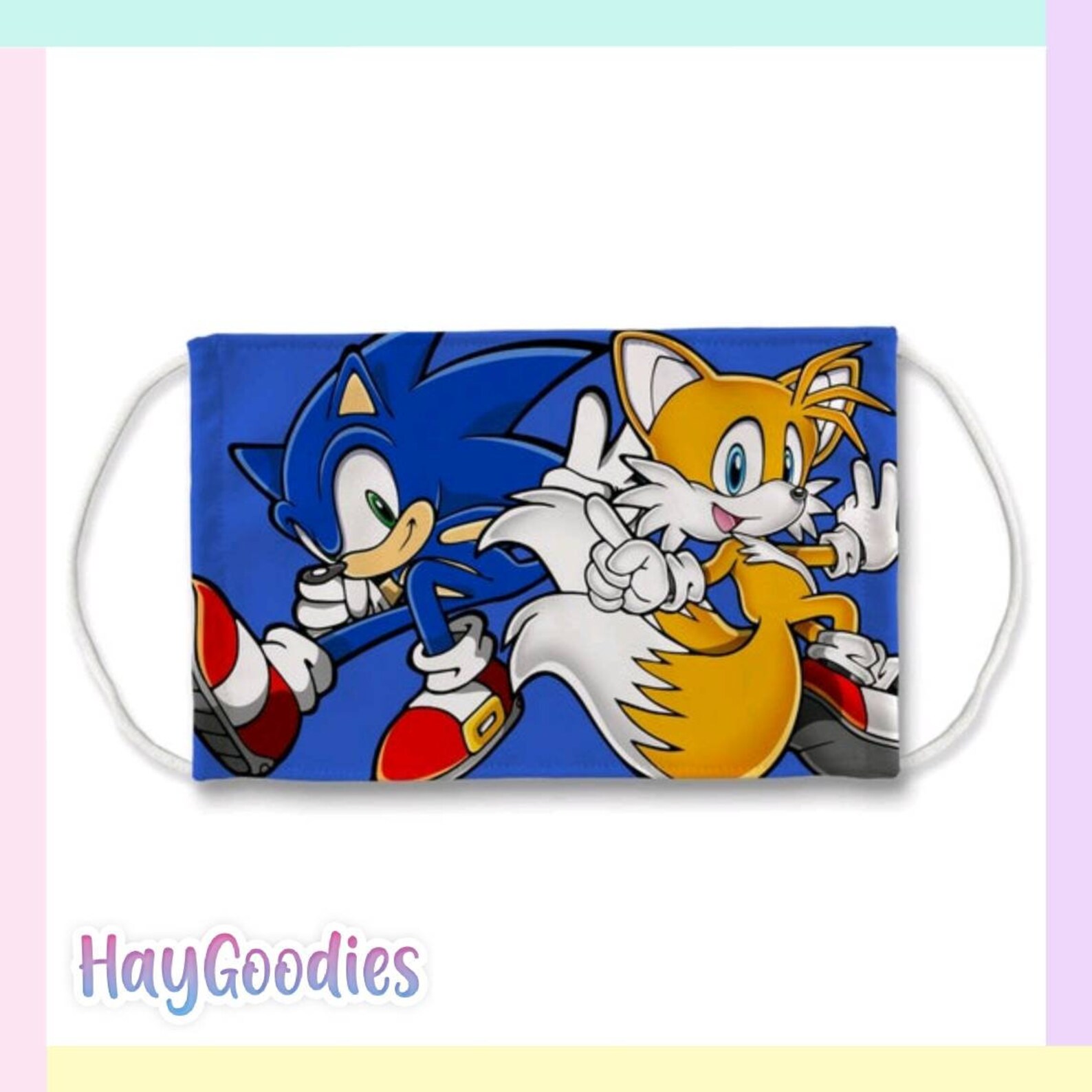 Sonic and Tails mask custom print Face Mask covering kids | Etsy