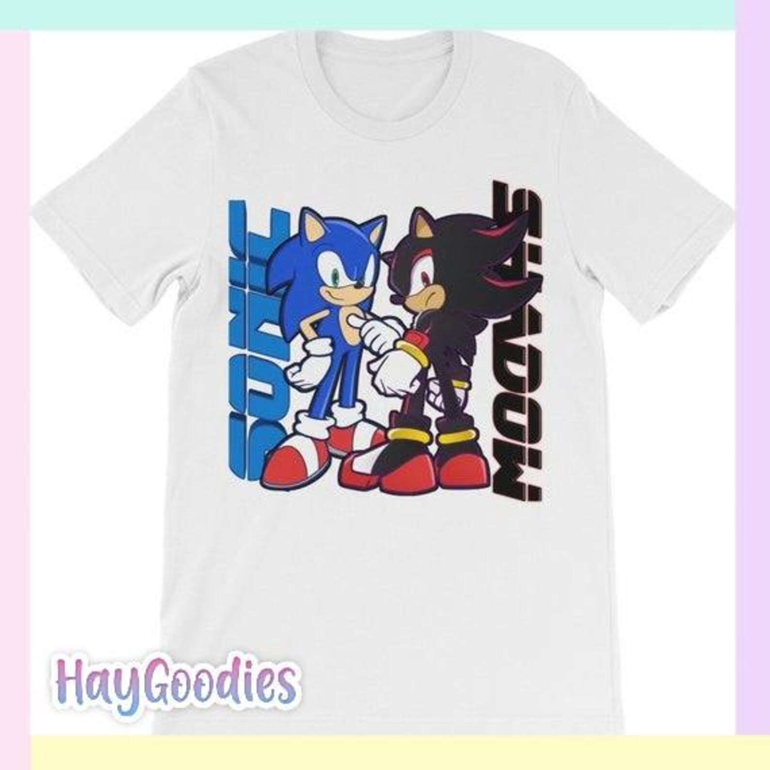 Sonic e Shadow Custom Made Classic Kids T-Shirt personaggi di | Etsy