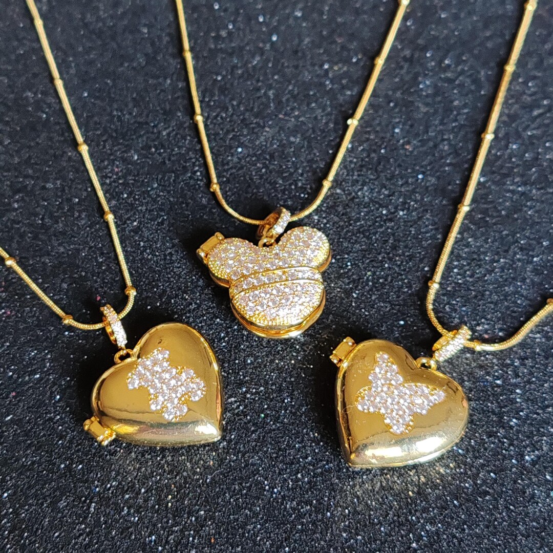 Custom Photo Locket Necklace for Family, Cute Locket Pendant, Locket ...