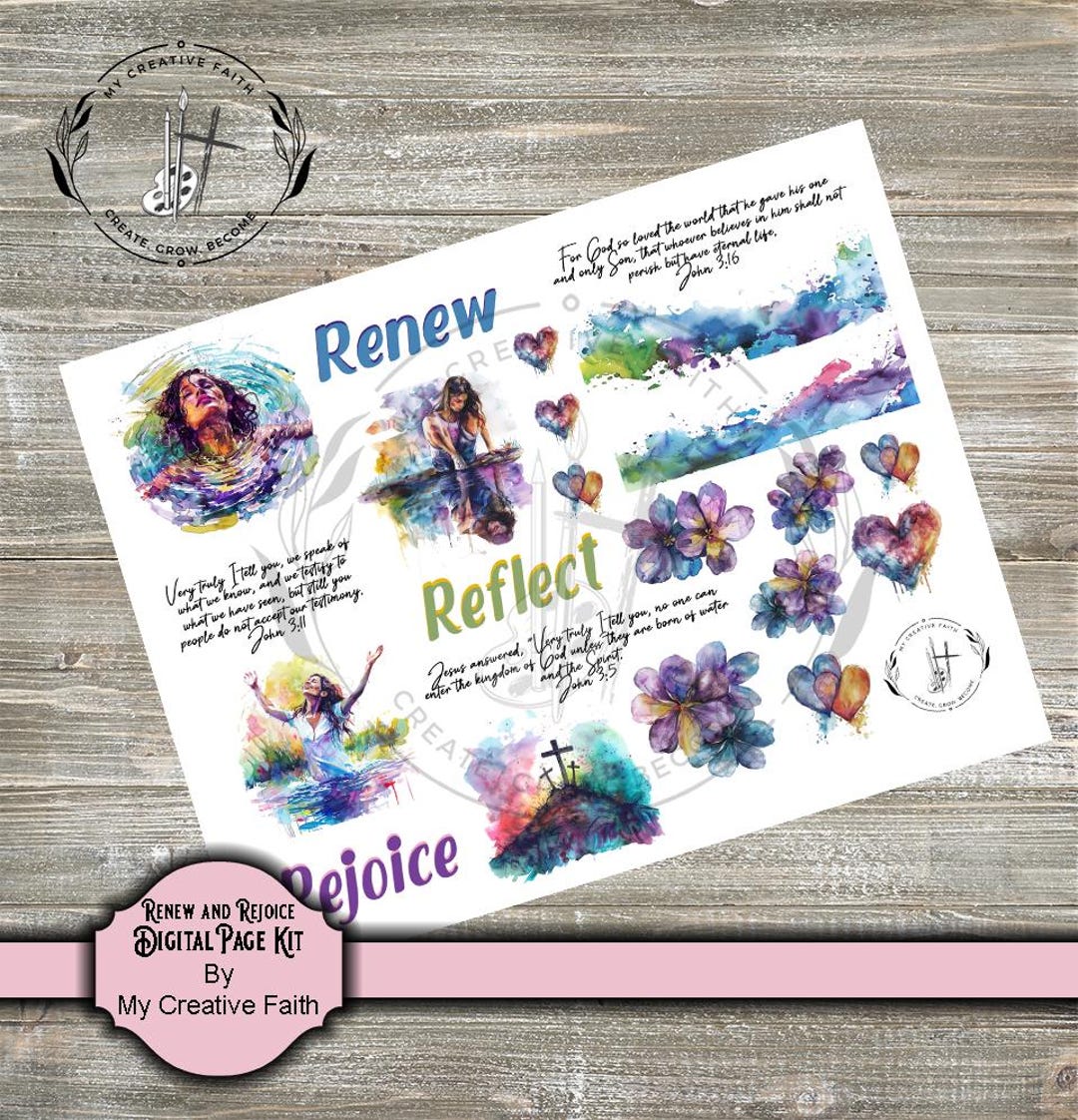 Renew Reflect Rejoice Christian Digital Art | Faith Clipart & Scripture ...