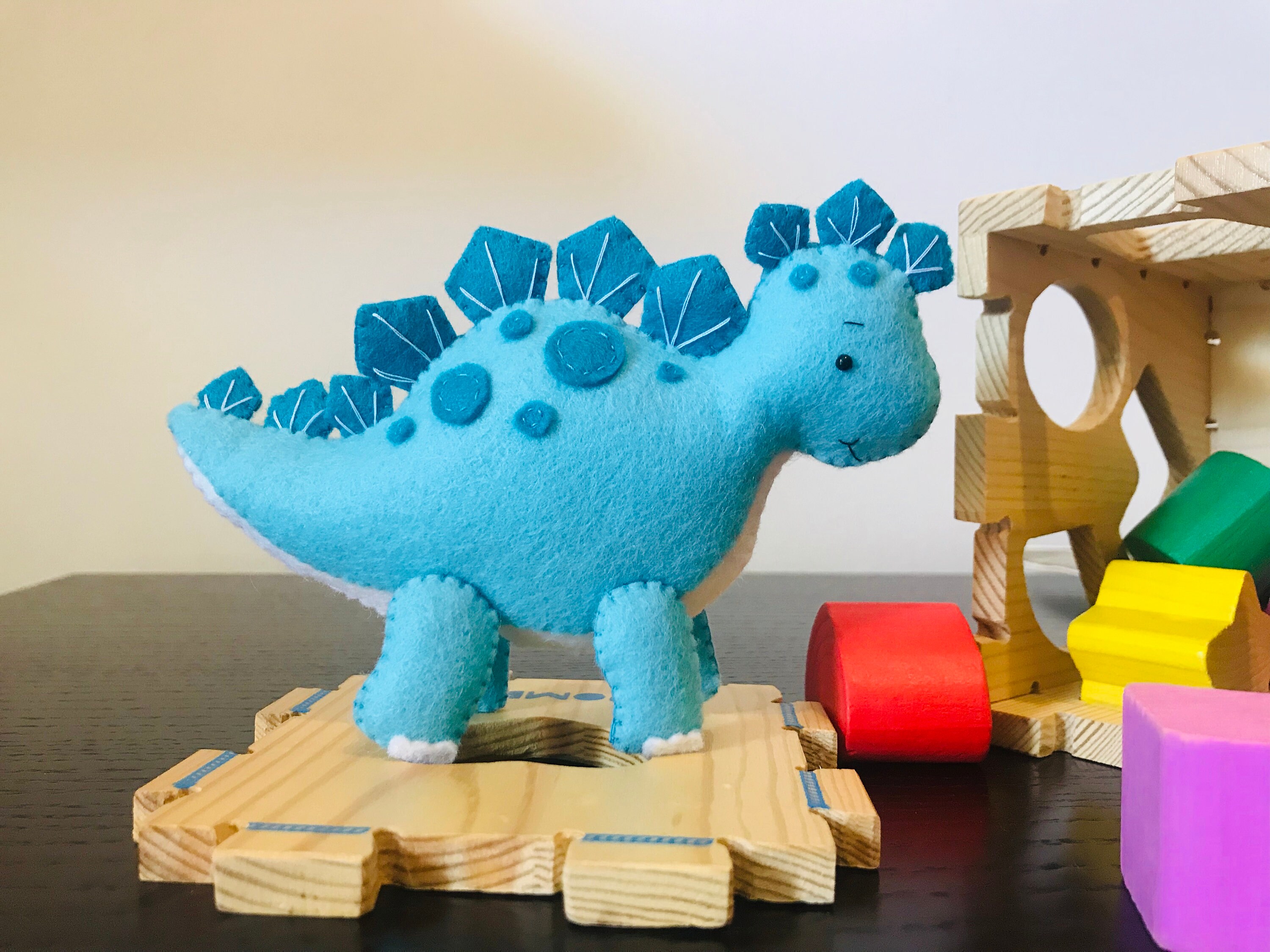 Felt Pattern Dinosaur Easy PDF Pattern Dinosaur Felt Sewing Pattern ...